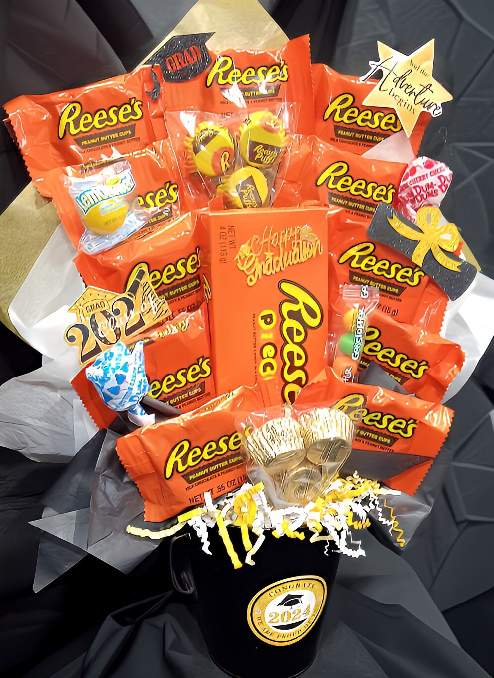 REESES GRADUATION GIFT, Reeses Candy Bouquet, Reeses Gift, College ...
