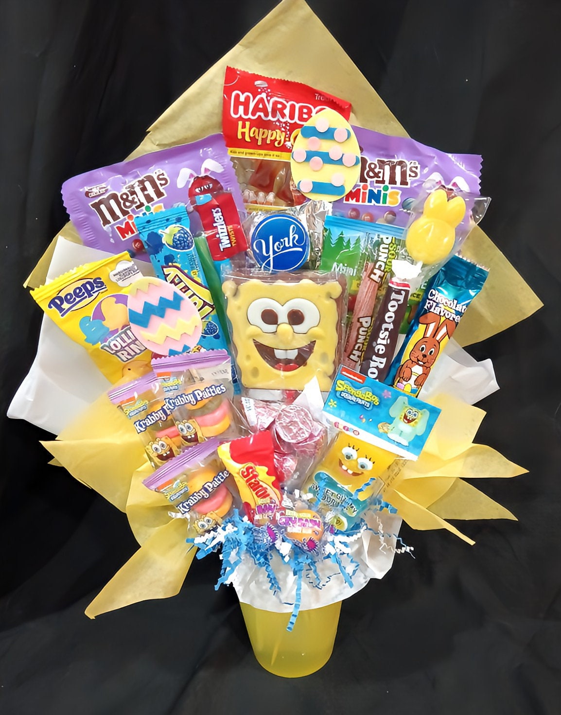 SPONGEBOB EASTER BASKET, Spongebob Easter Gift, Spongebob Candy Bouquet ...