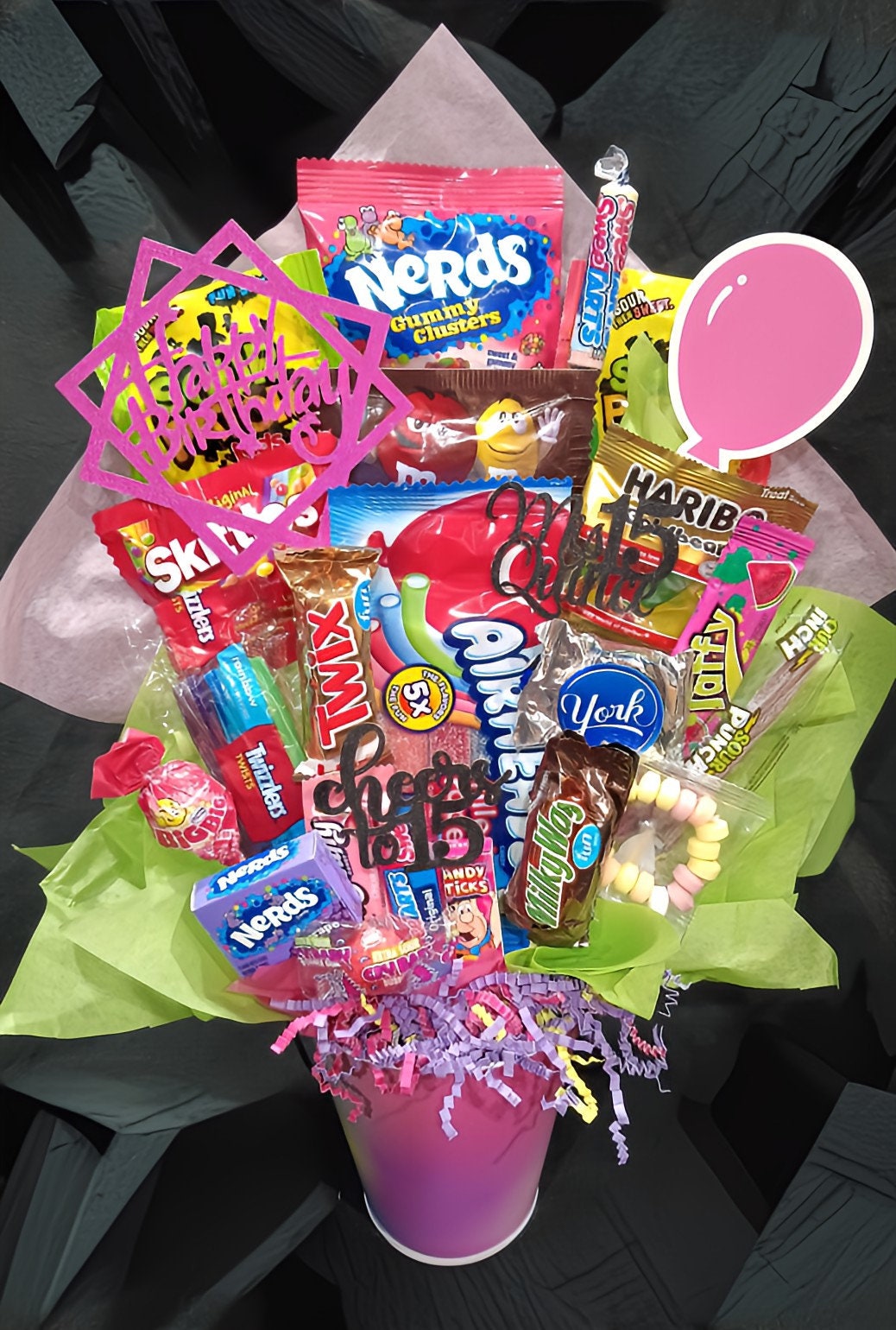 QUINCEANERA GIFT, Mis 15, SWEET 15 Candy Bouquet, Sweet 15 Gift ...
