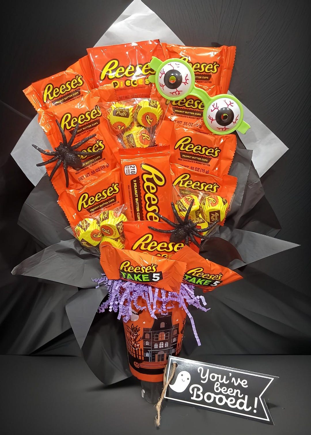 HALLOWEEN REESES GIFT, Halloween Reese's Bouquet, Halloween Reese's ...