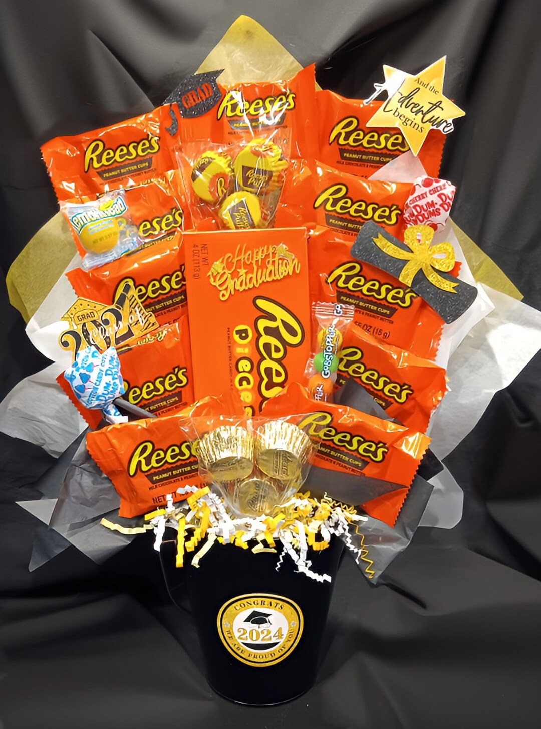 REESES GRADUATION GIFT, Reeses Candy Bouquet, Reeses Gift, College ...
