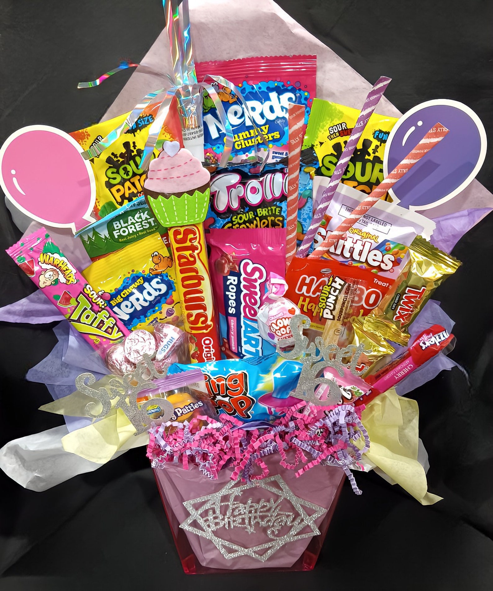 SWEET 16 GIFT, Sweet 16 Candy Bouquet, Sweet Sixteen Gift, Sweet 16 ...