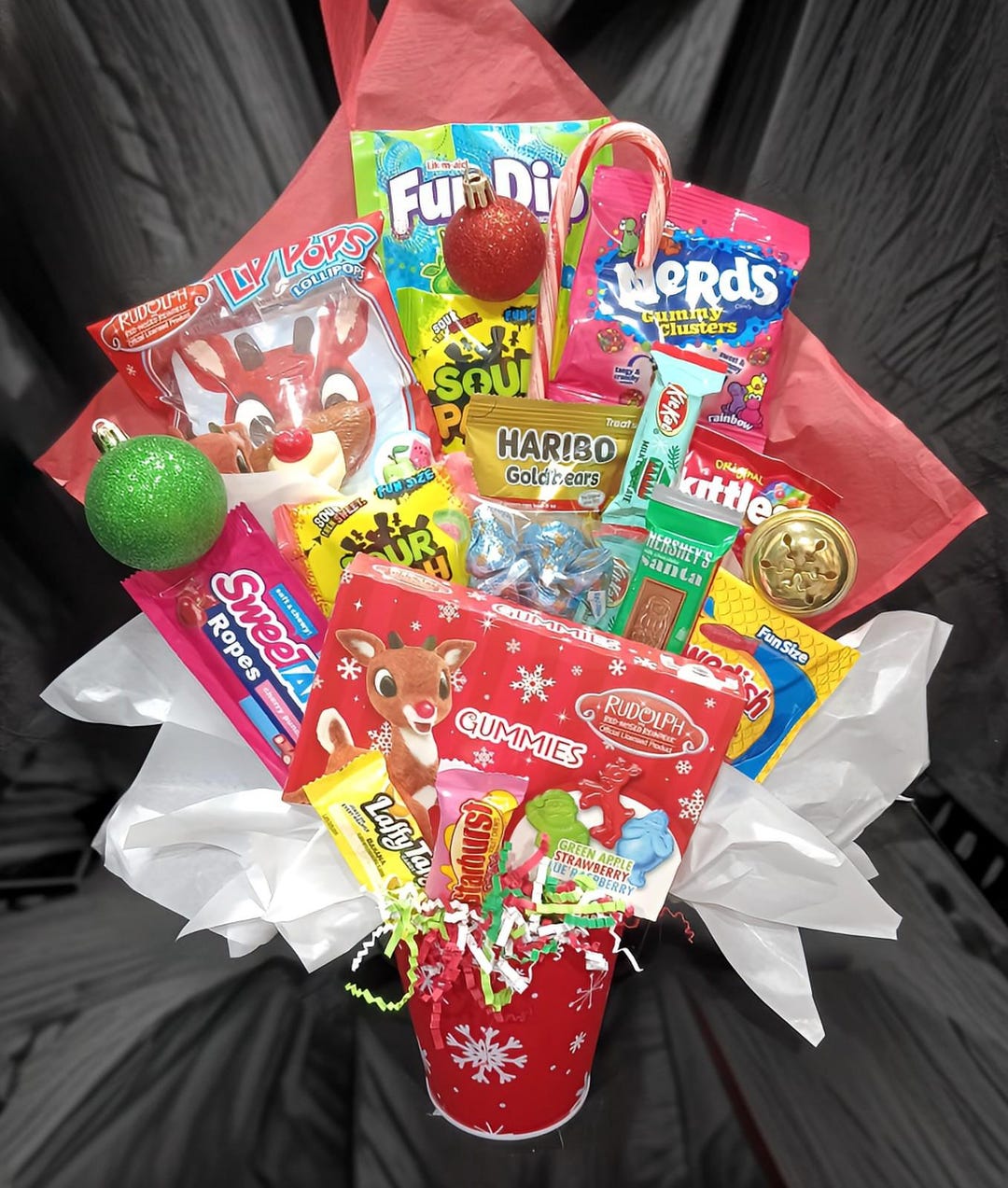 RUDOLPH CANDY BOUQUET, Rudolph Gift, Christmas Gift, Kids Gift ...