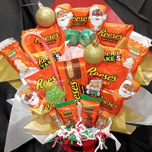 REESES CHRISTMAS GIFT, Reese's Candy Bouquet, Christmas Gift Basket ...
