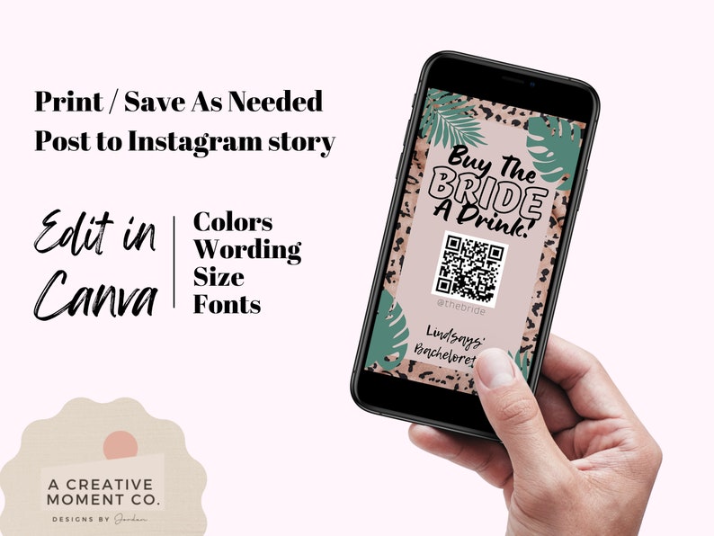 Lets Get Wild Bachelorette, Cheetah Buy the Bride QR Code, Jungle ...