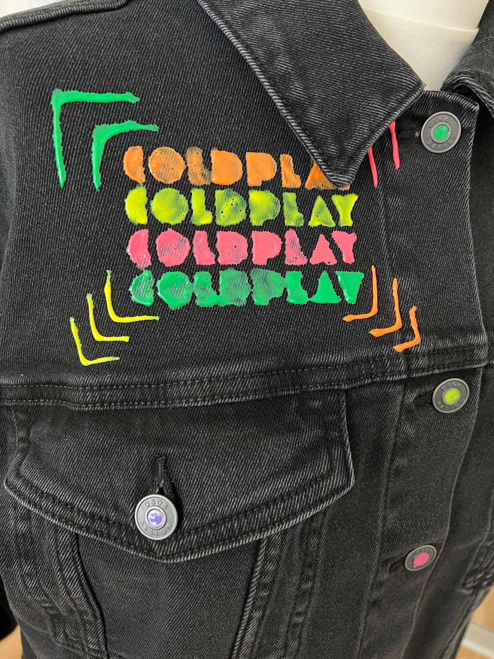 Coldplay Inspired Jacket / Handmade / Concert / Paradise / Tour 2023/24 ...