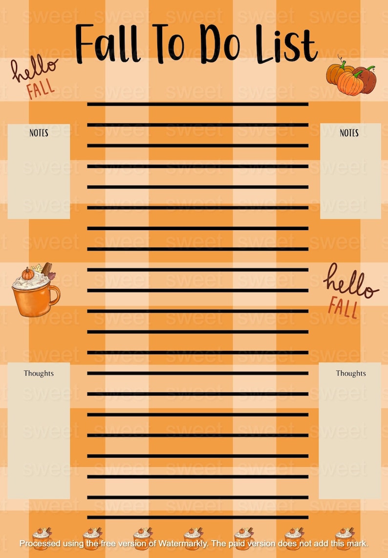Fall to Do List Fall to Do PNG Fall Journal Printable Fall List ...