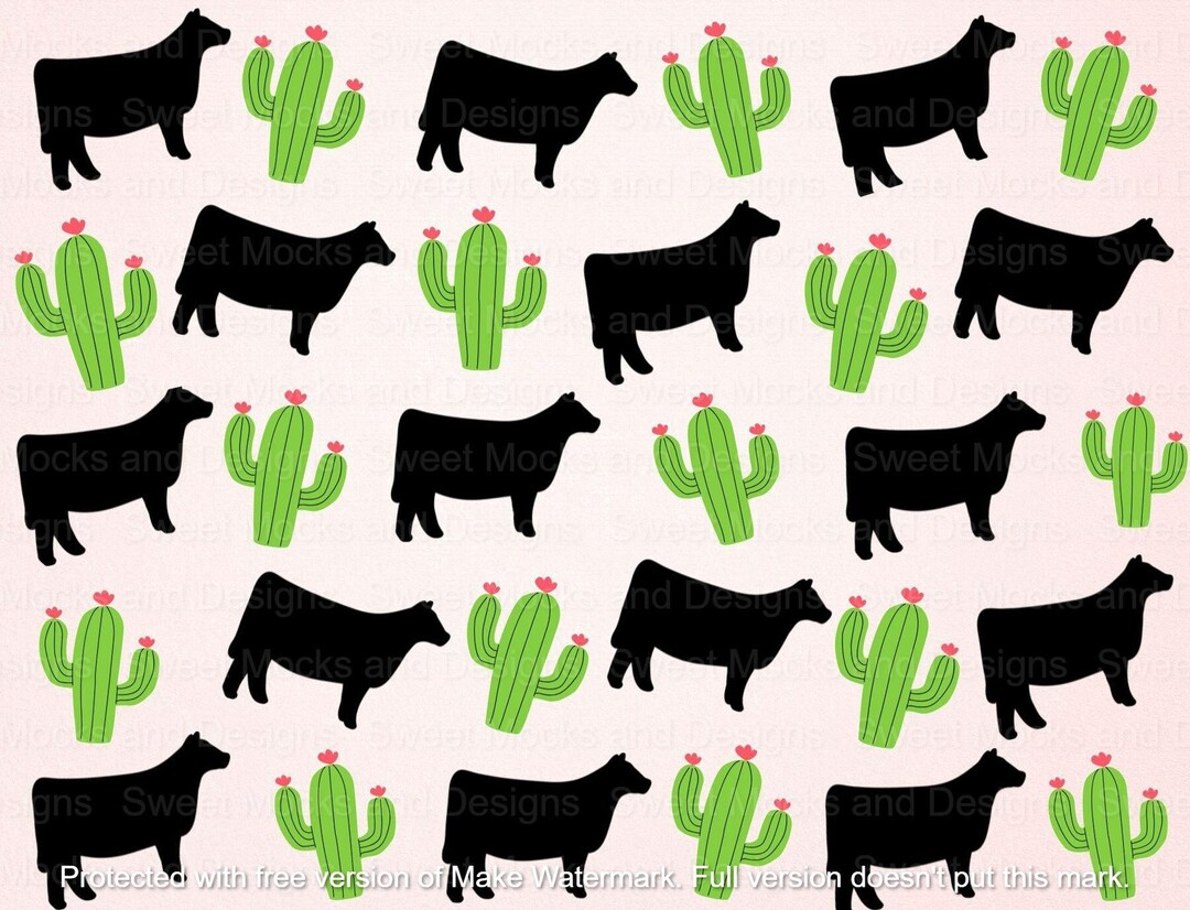 Show Cattle Seamless, Instant Digital Design, Png, Jpg, Stock Show ...