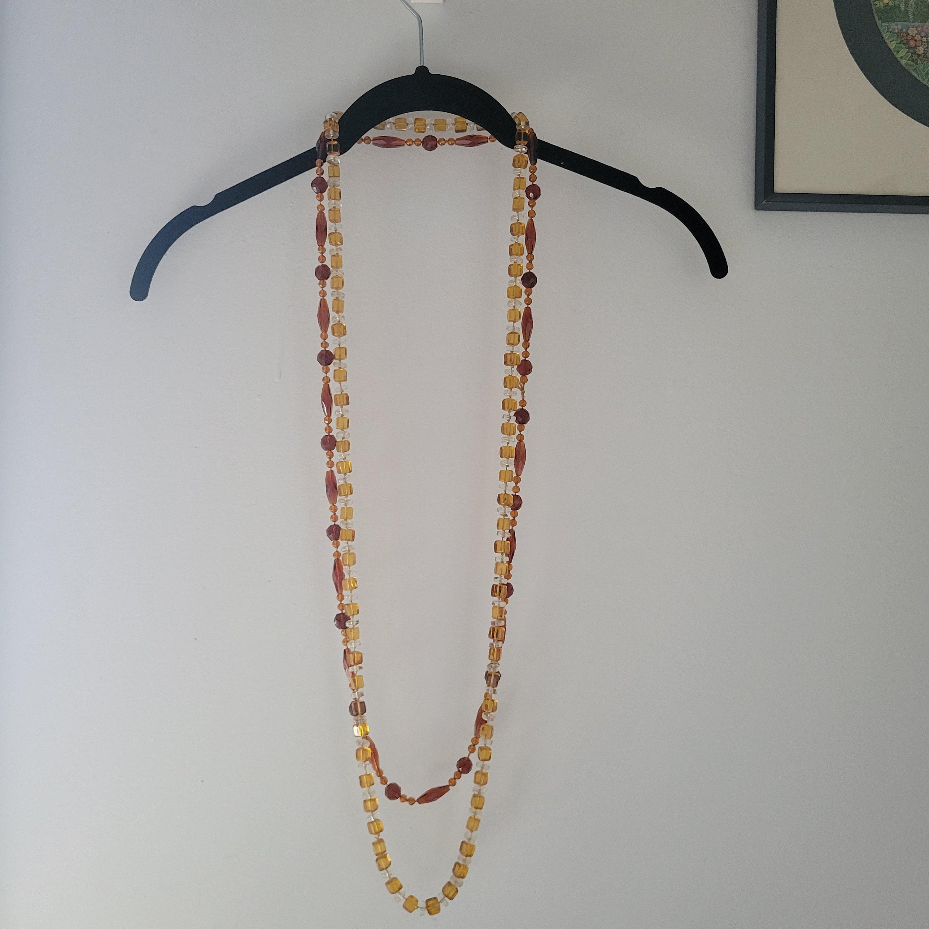 1920s Art Deco Glass Flapper Beads - Etsy