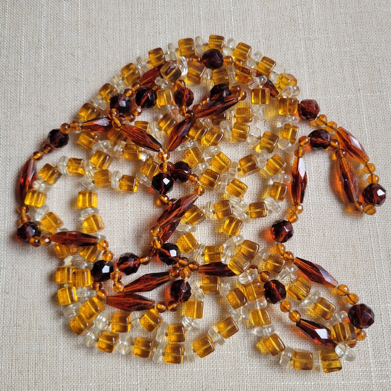 1920s Art Deco Glass Flapper Beads - Etsy