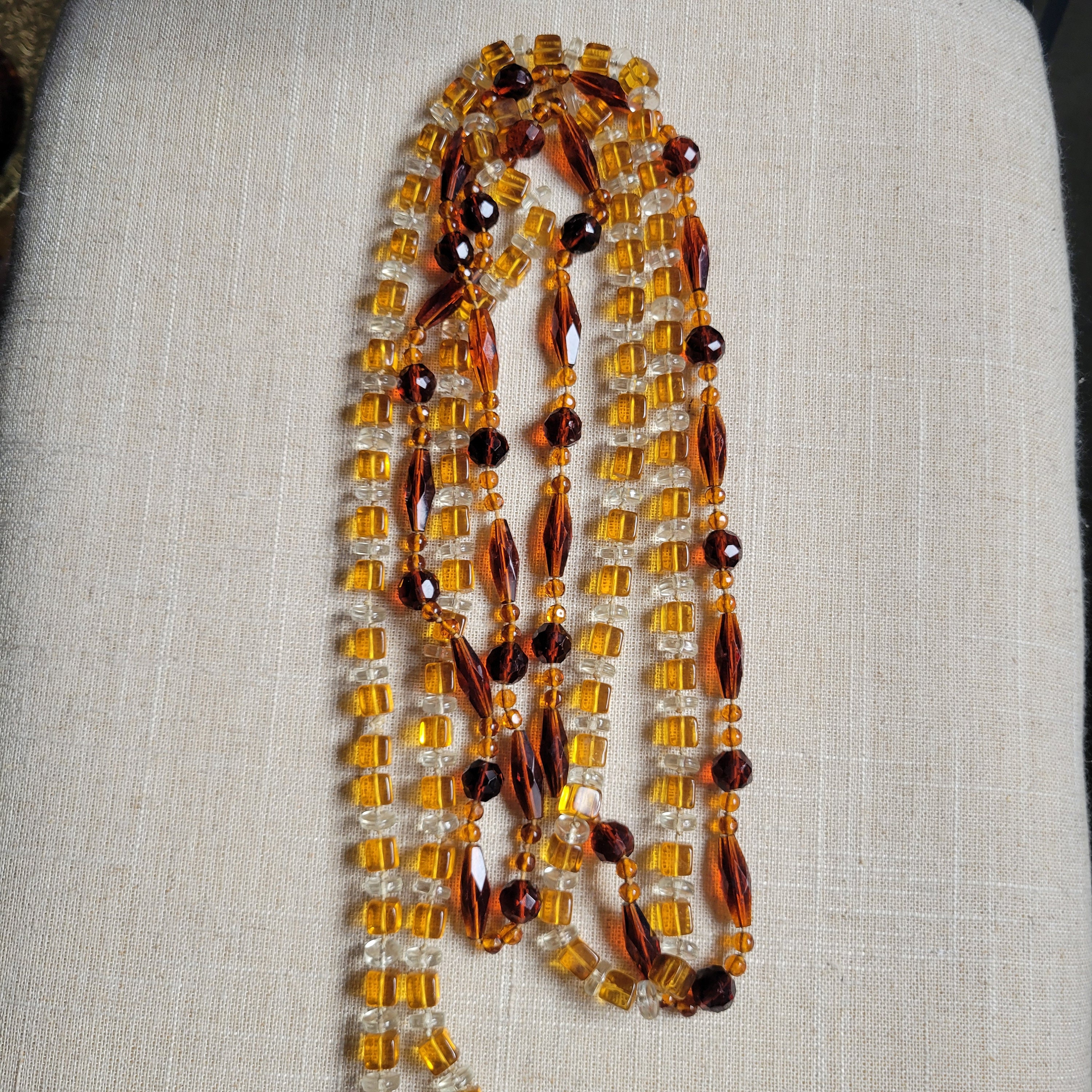 1920s Art Deco Glass Flapper Beads - Etsy
