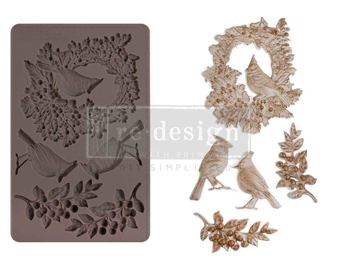 Redesign With Prima Cardinal Cheer Mould - 1 Pc 5"x 8" X 8mm - Etsy