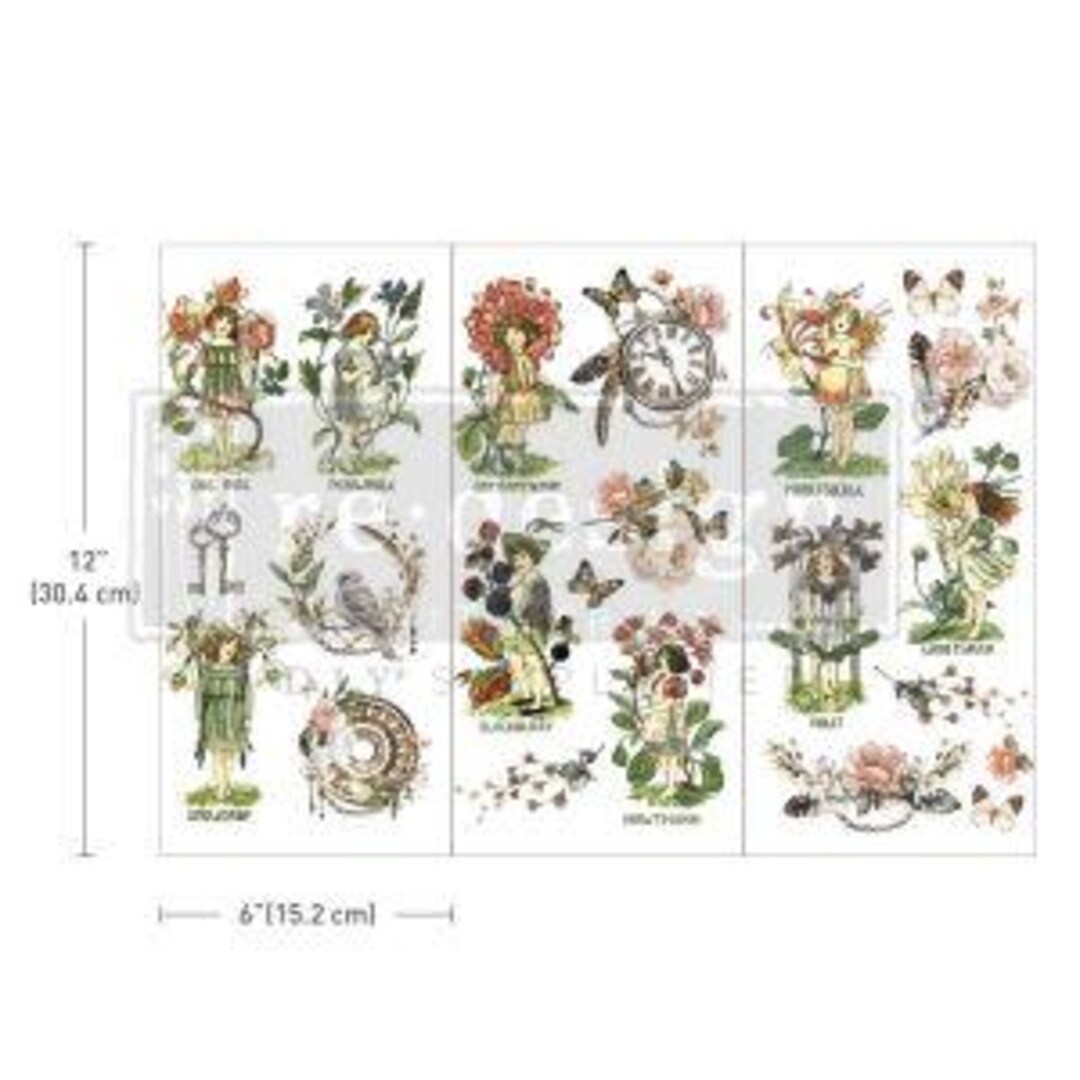 Flower Children - Mini Rub-on Transfer - 3 Sheets 6x12 Redesign by ...