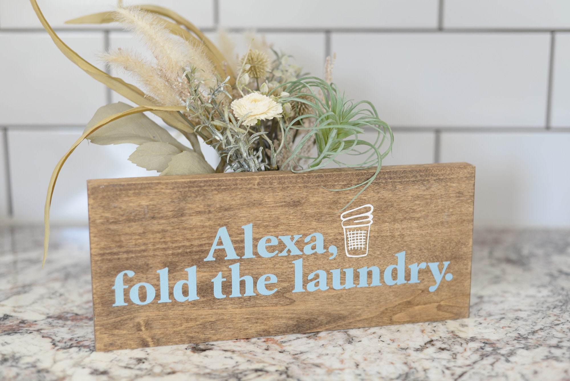 Alexa, Fold the Laundry Wooden Sign - Etsy