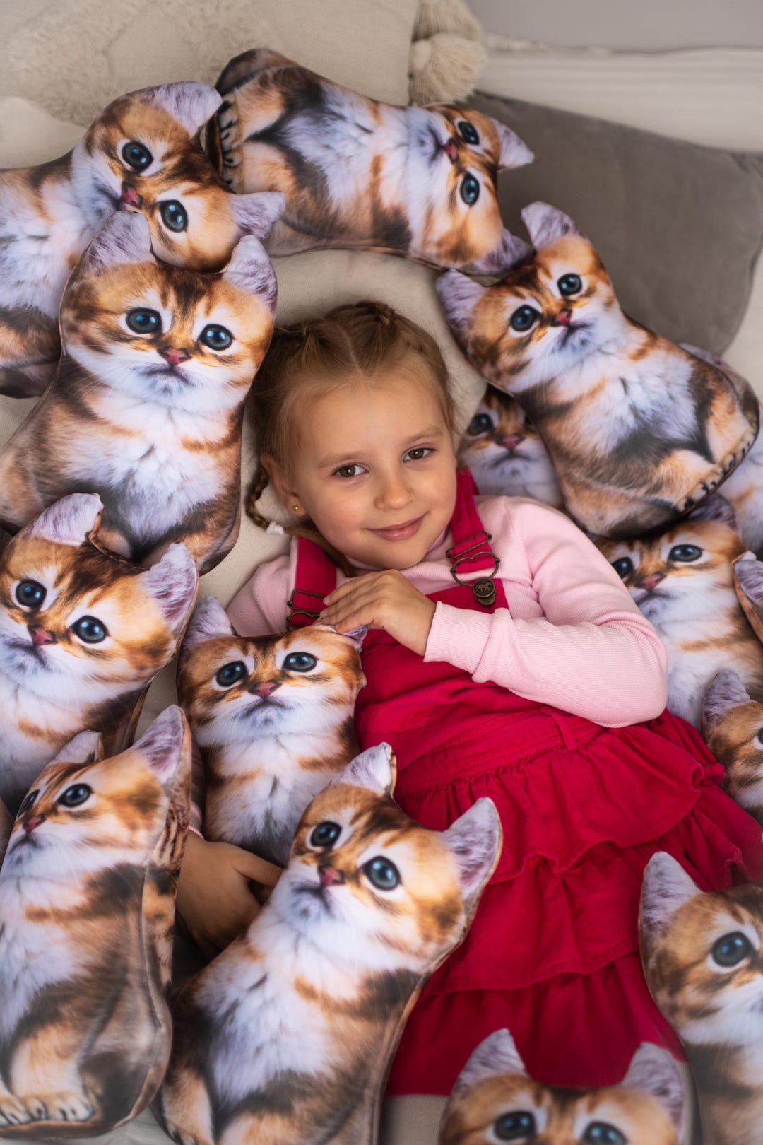 Stuffed Animal, Soft Calming Cat Toy, Pet Stress Relief Toy, Cat Lover ...