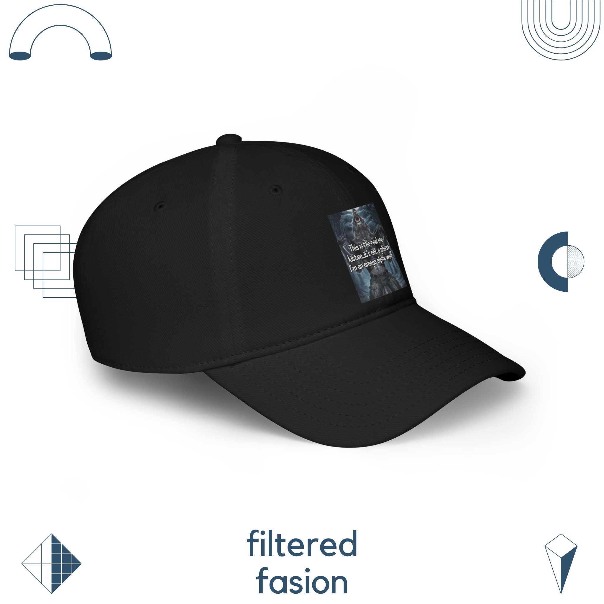 Alone Wolf Meme Cap Baseball, Gen Z Funny Sarcastic Inappropriate Idea ...