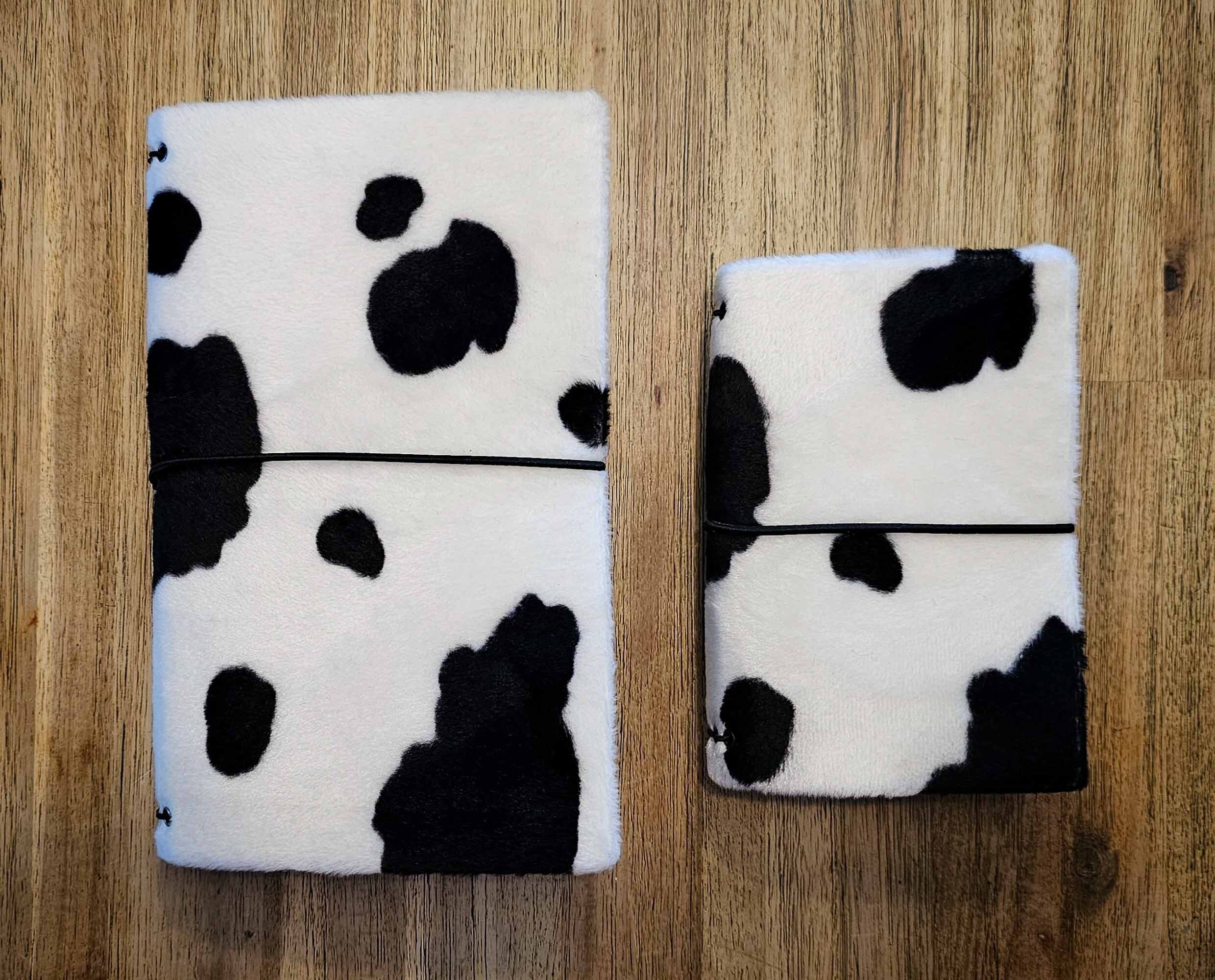 Black and White Cow Faux Fur Notebook Cover - Etsy