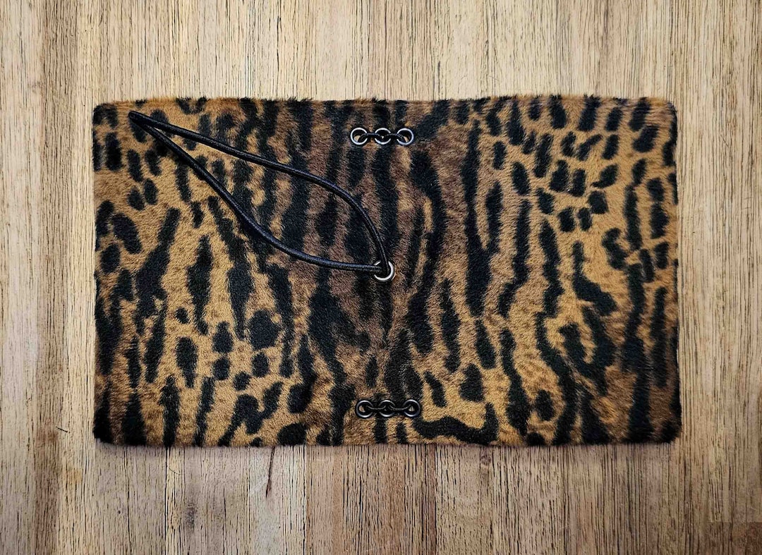 Handcrafted Vegan Ocelot Faux Fur A7 Notebook Cover - Etsy