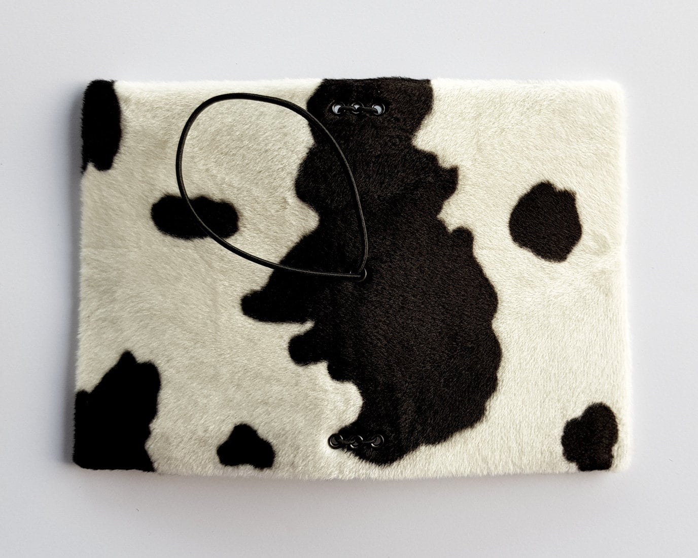 Black and White Cow Faux Fur Notebook Cover - Pocket/fn/passport Size ...