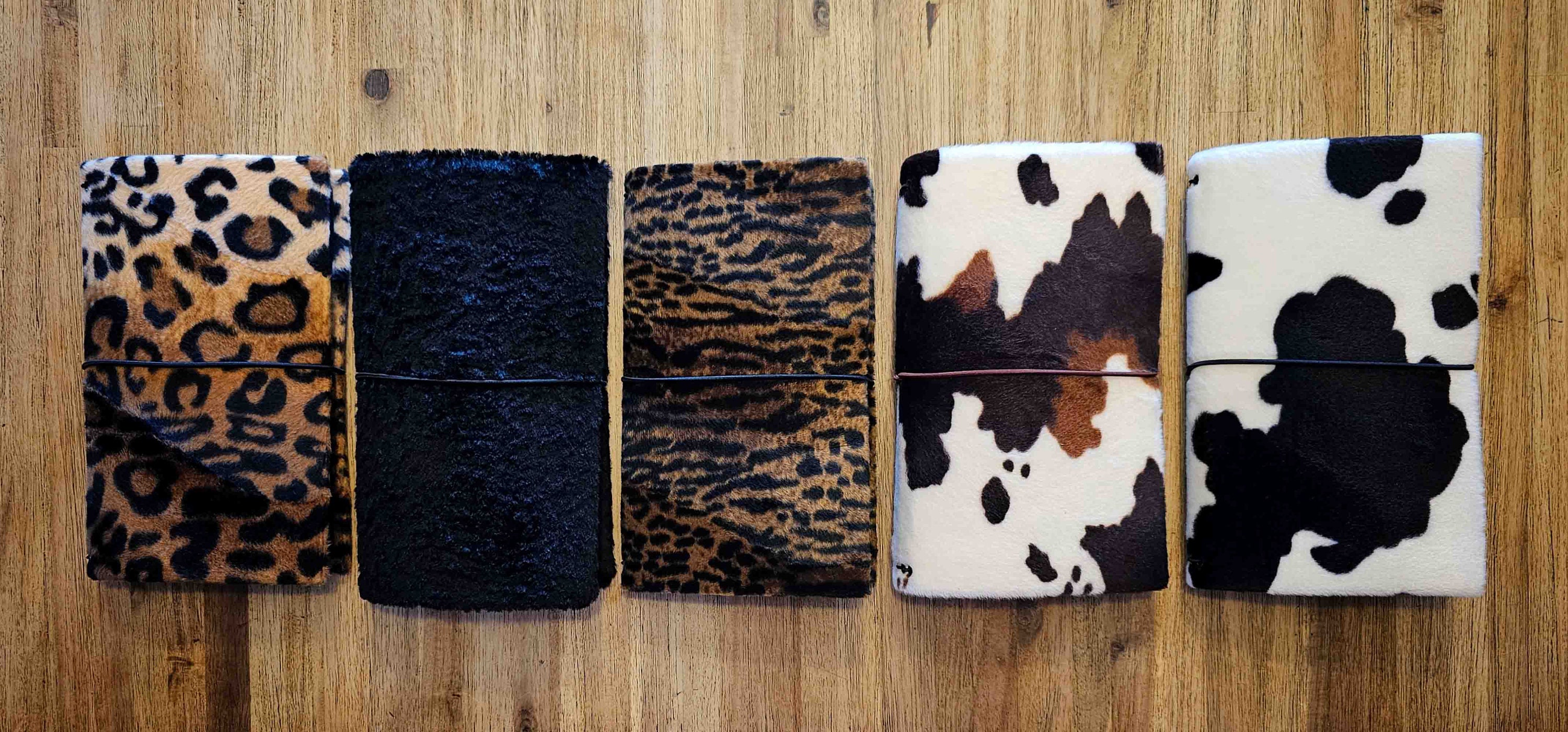 Black Brown Cow Faux Fur Notebook Cover Regular/standard Size ...