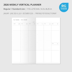 Vertical Layout 2026 Planner Memo - Etsy