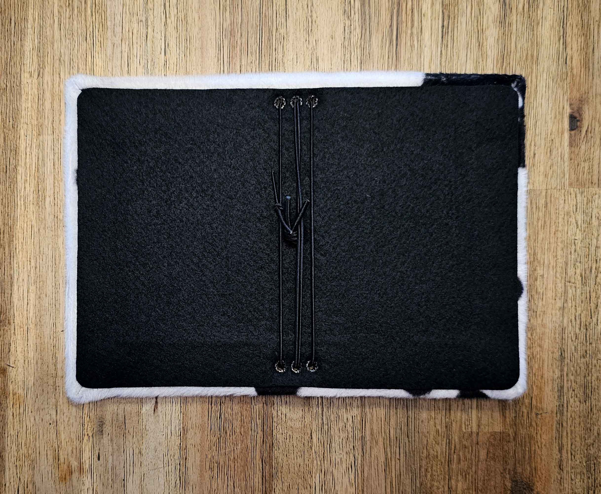 Black and White Cow Faux Fur Notebook Cover - Etsy