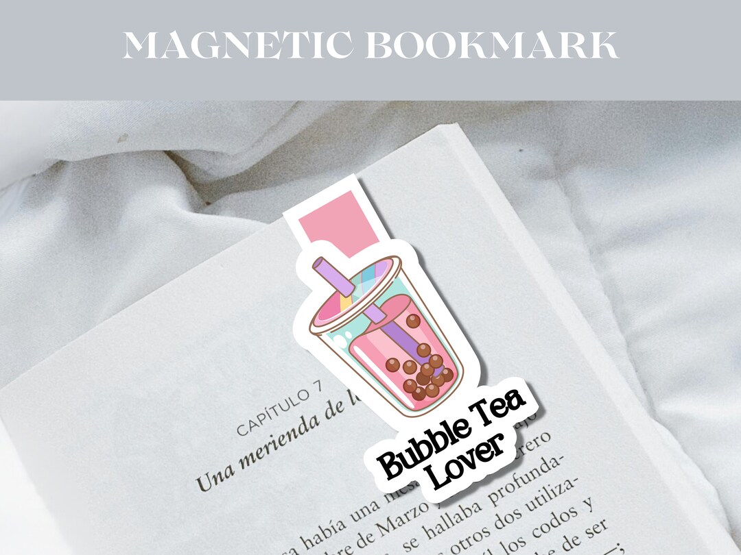 Bubble Tea Magnetic Bookmark: Book Lover Gift - Etsy UK