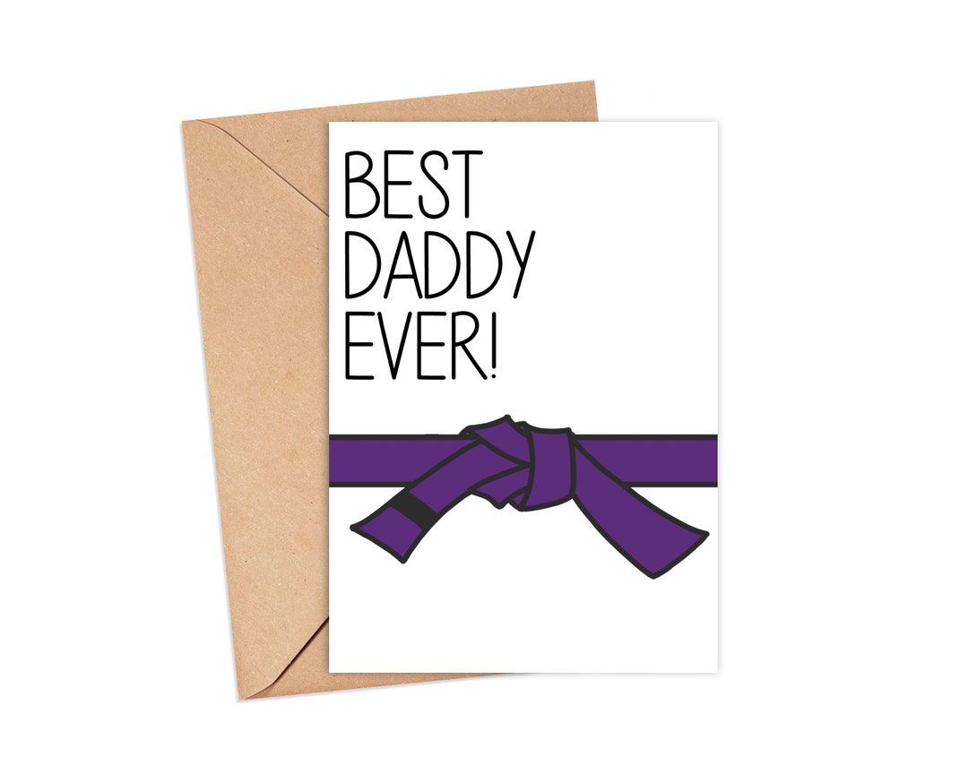 Best Daddy Ever Jiu Jitsu, Martial Arts Best Card - Etsy