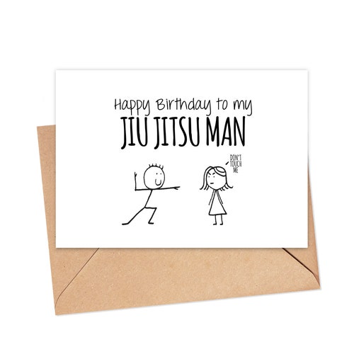 Happy Birthday to My Jiu Jitsu Man Card - Etsy