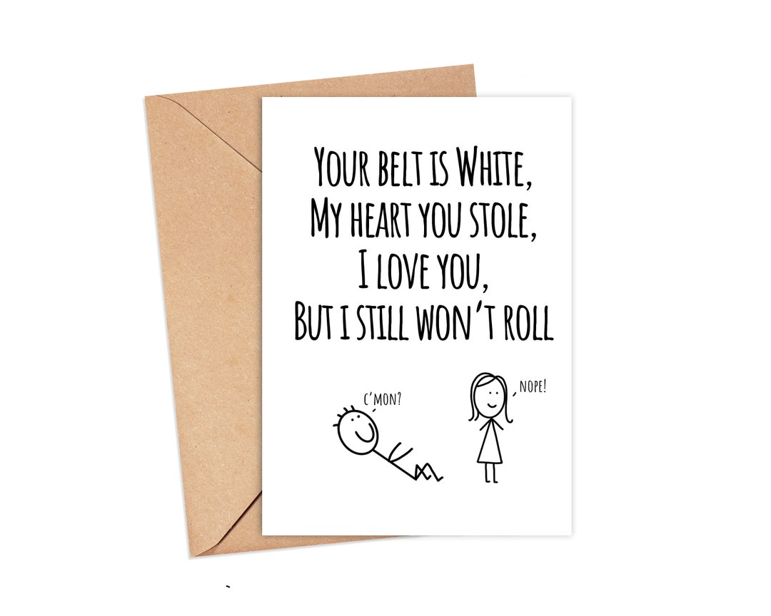 Valentine's Poem Jiu Jitsu Card - Etsy