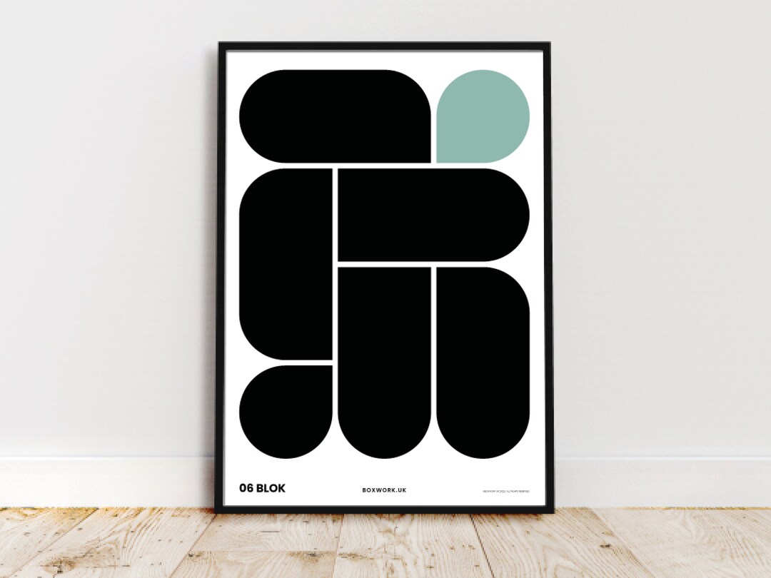 06 BLOK Minimalist Poster Art Print - Etsy