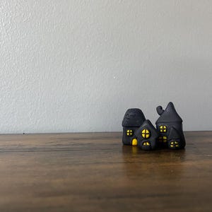 Halloween Decoration. Haunted Village. Tiny Village Sculpture. - Etsy