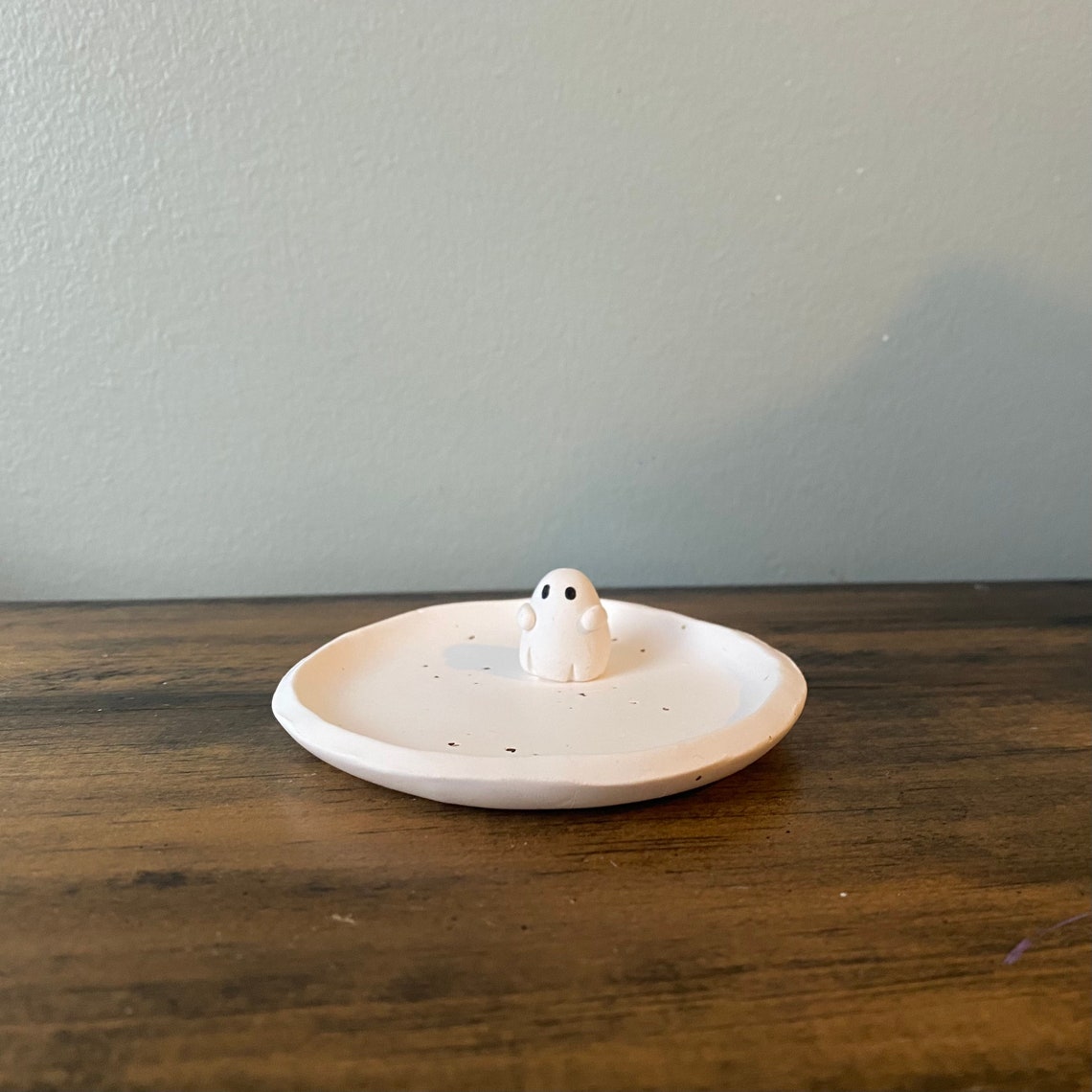 Hand Sculpted Ghost Trinket Dish, Polymer Clay Ring Holder - Etsy