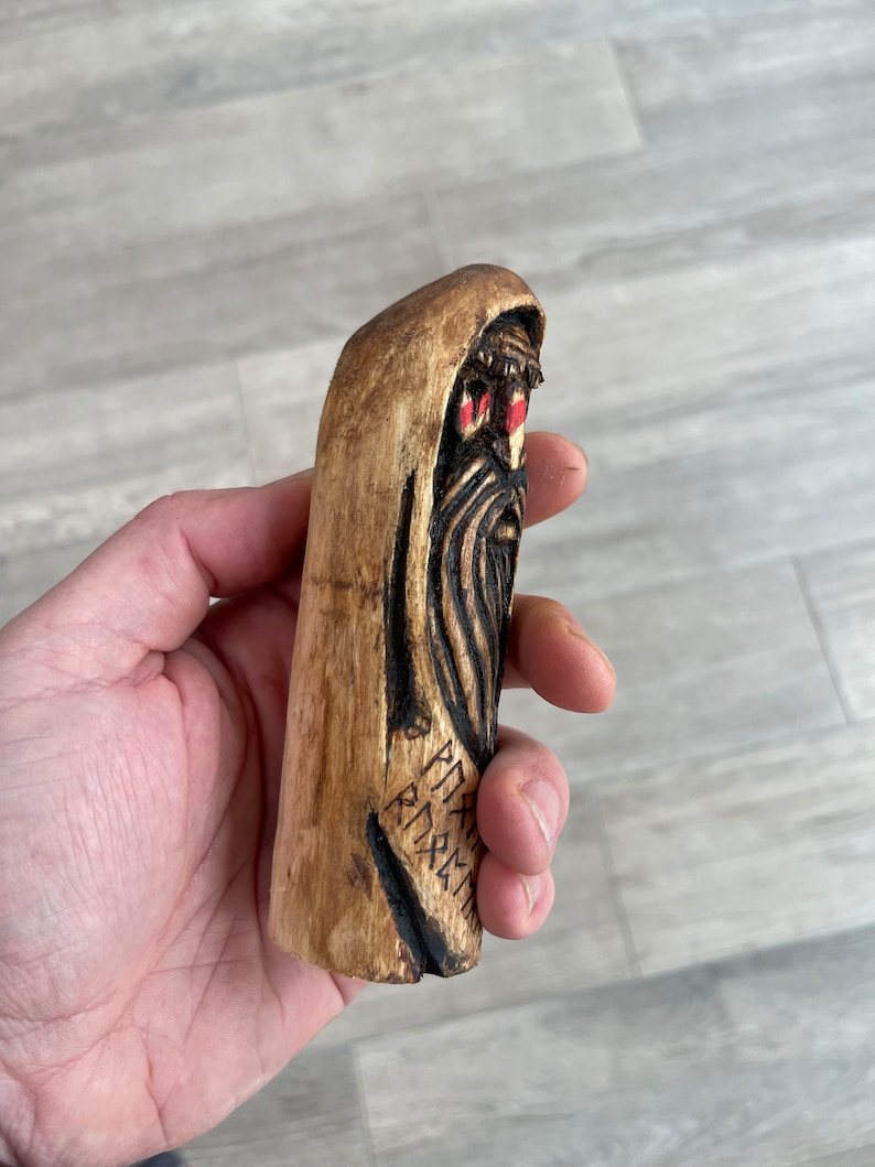 Houten Odin / Wodan God, Het Ultieme Viking Beeld Handgemaakte Heidense ...