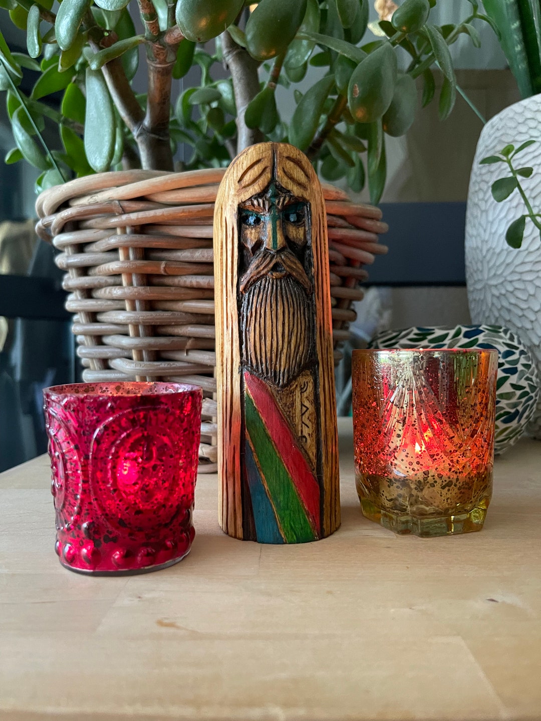 Heimdall / Heimdal Handgesneden En Handgemaakt Beeld Met Runen - Etsy