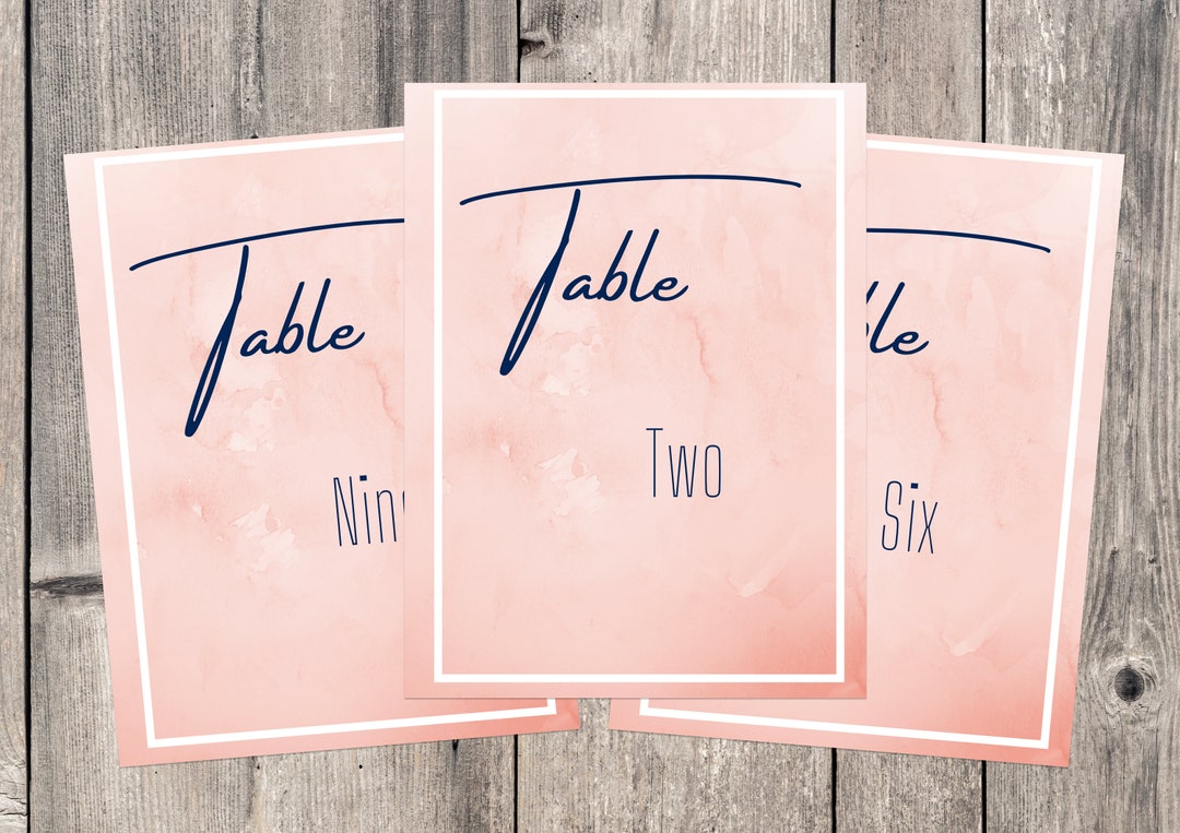Pretty Pink Table Numbers, Wedding Table Numbers, Baby Shower ...