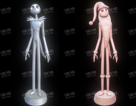 Jack Skellington and Santa Jack Skellington 3D Prints STL File - Etsy
