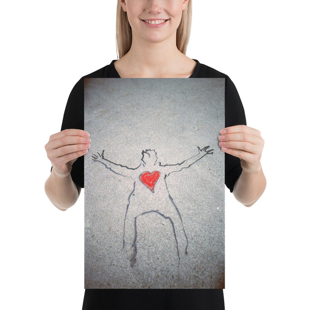 Poster Graffiti Man in Love - Etsy