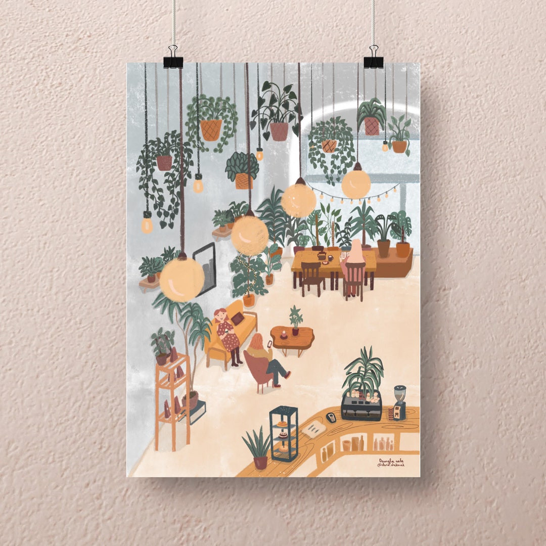 Illustration of Dzungla Cafe - Etsy