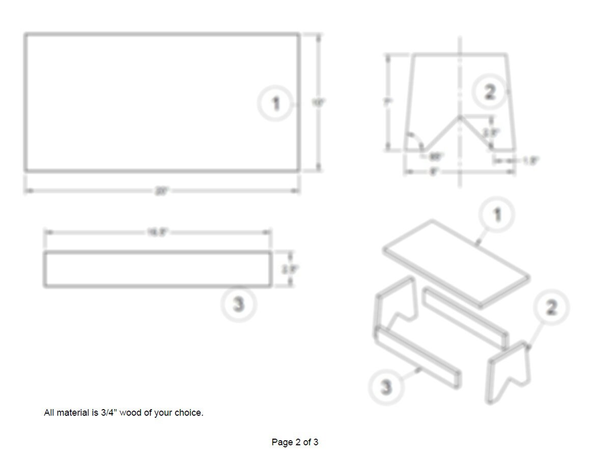 Step Stool Woodworking Plans 20 L X 10 W X - Etsy
