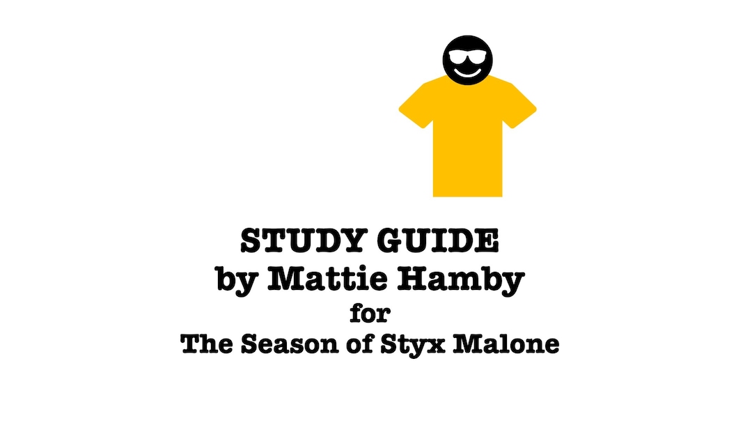 The Season of Styx Malone Study Guide Questions - Etsy