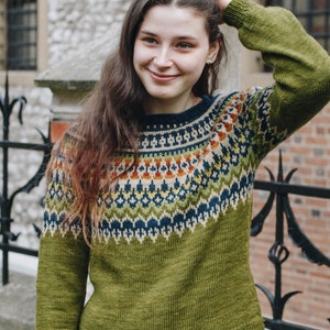 Fair Isle Knitting Pattern - Stranded Colourwork - Ladies Sweater - PDF ...