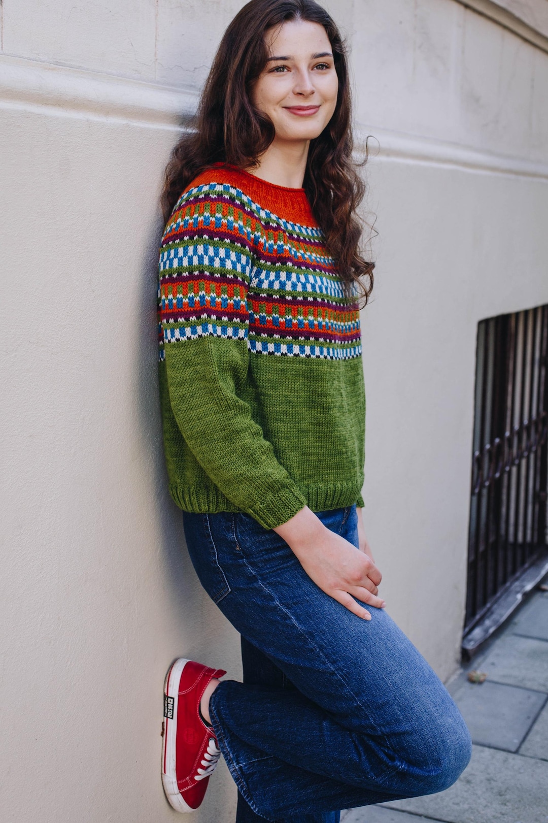 Colorwork Yoke Pullover Knitting Pattern | Tessikana Top-down Sweater ...