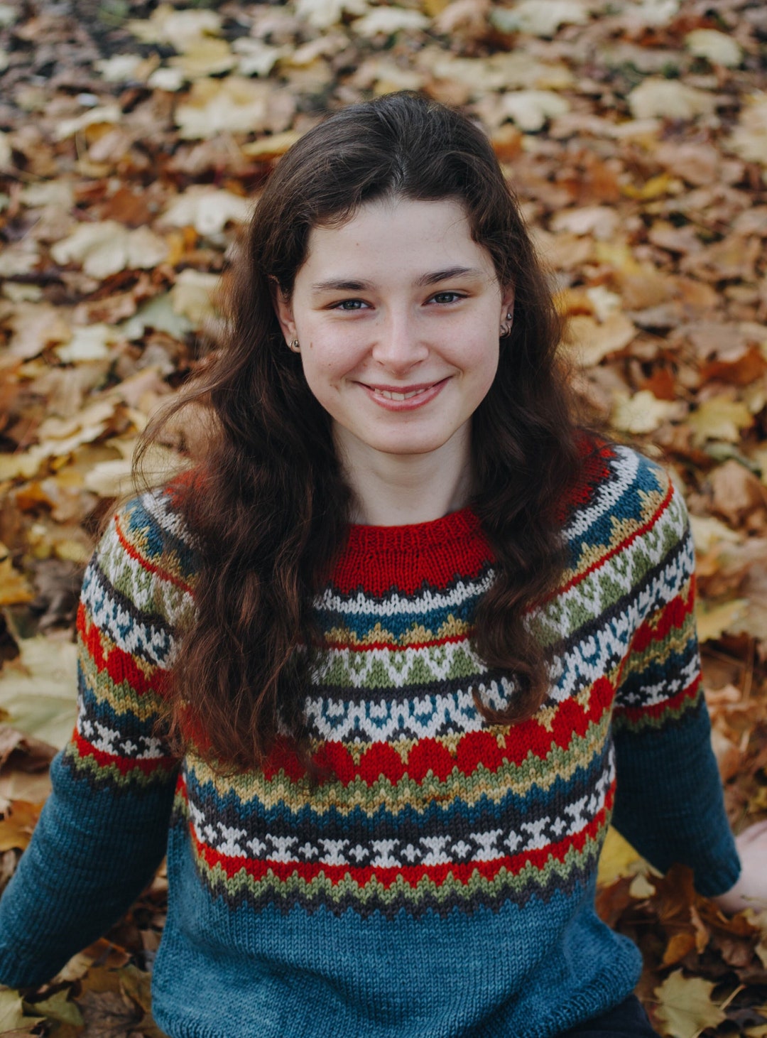 Caitria Colorwork Yoke Sweater Knitting Pattern: Top-down Seamless Knit ...