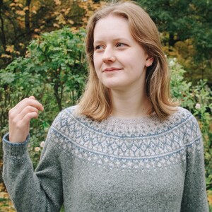 Colorwork Sweater Knitting Pattern: Top-down Seamless Knit, Stranded ...