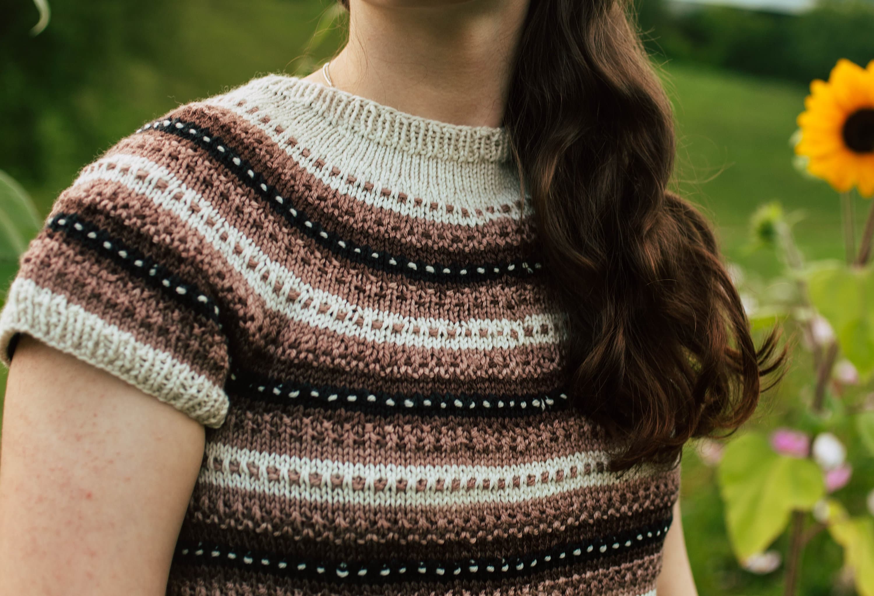 Cardigan KNITTING PATTERN - Slip Stitch Yoke Sweater, Colorwork Tee ...