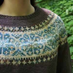 Fair Isle Knitting Pattern: Stranded Colourwork Knit, Top Down Yoke ...