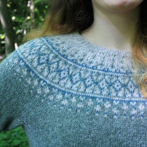Colorwork Sweater Knitting Pattern: Top-down Seamless Knit, Stranded ...