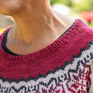 KNITTING PATTERN - Stjerne Colorwork Yoke Sweater, Pullover Pattern ...