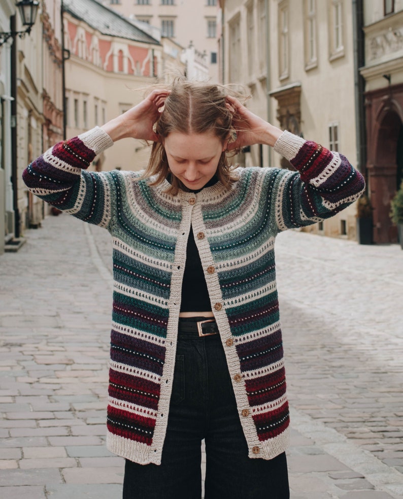Cardigan Knitting Pattern - Colorwork Slip Stitch Sweater - PDF - Etsy UK
